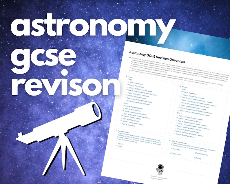 Astronomy GCSE Revision - Etsy
