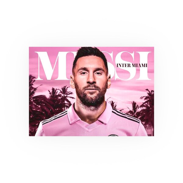 Messi Inter Miami Canvas - Etsy