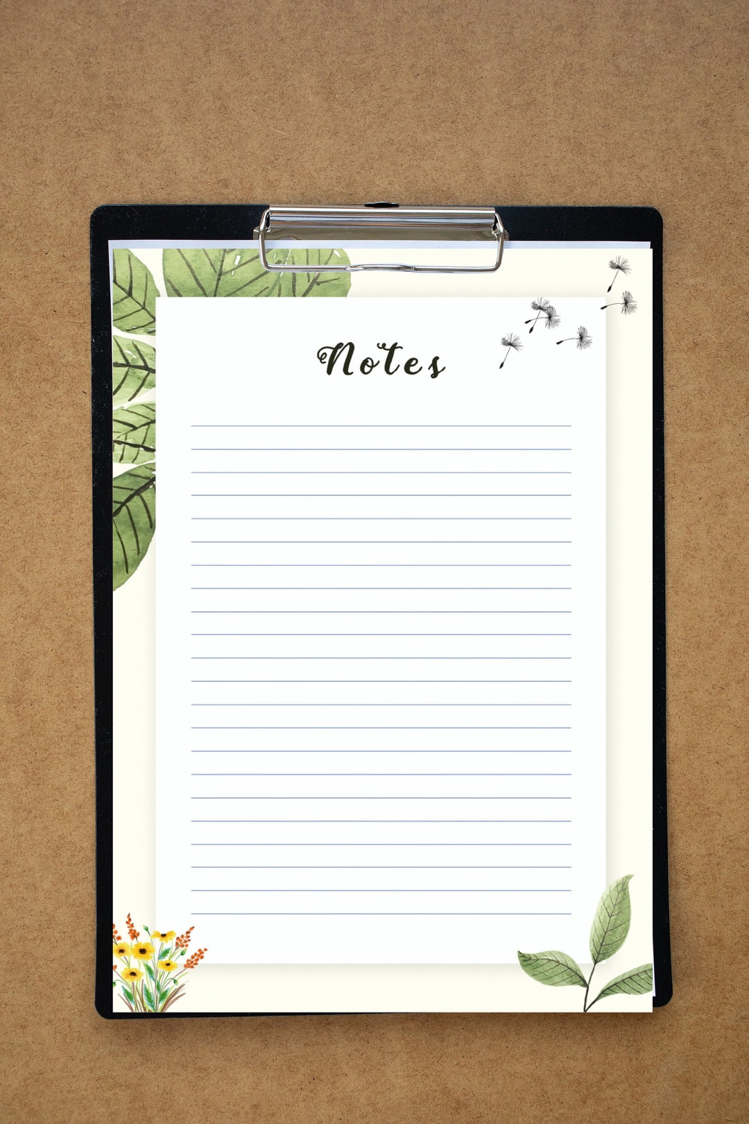 Printable Note-taking Sheet - Hoja Para Tomar Notas - Etsy