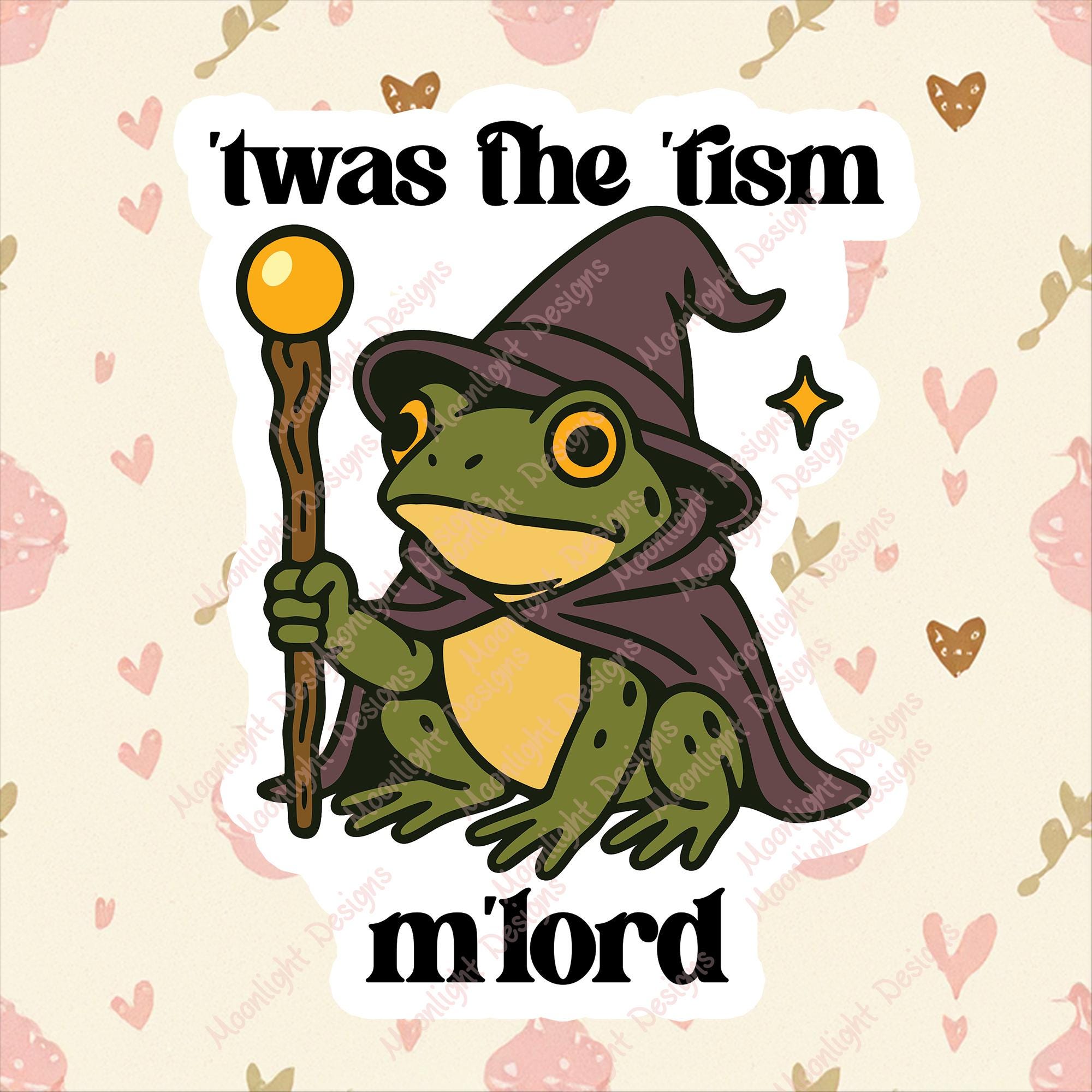 Twas the Tism M'lord Frog Sticker – Funny Anti-social Meme – Cute Frog ...