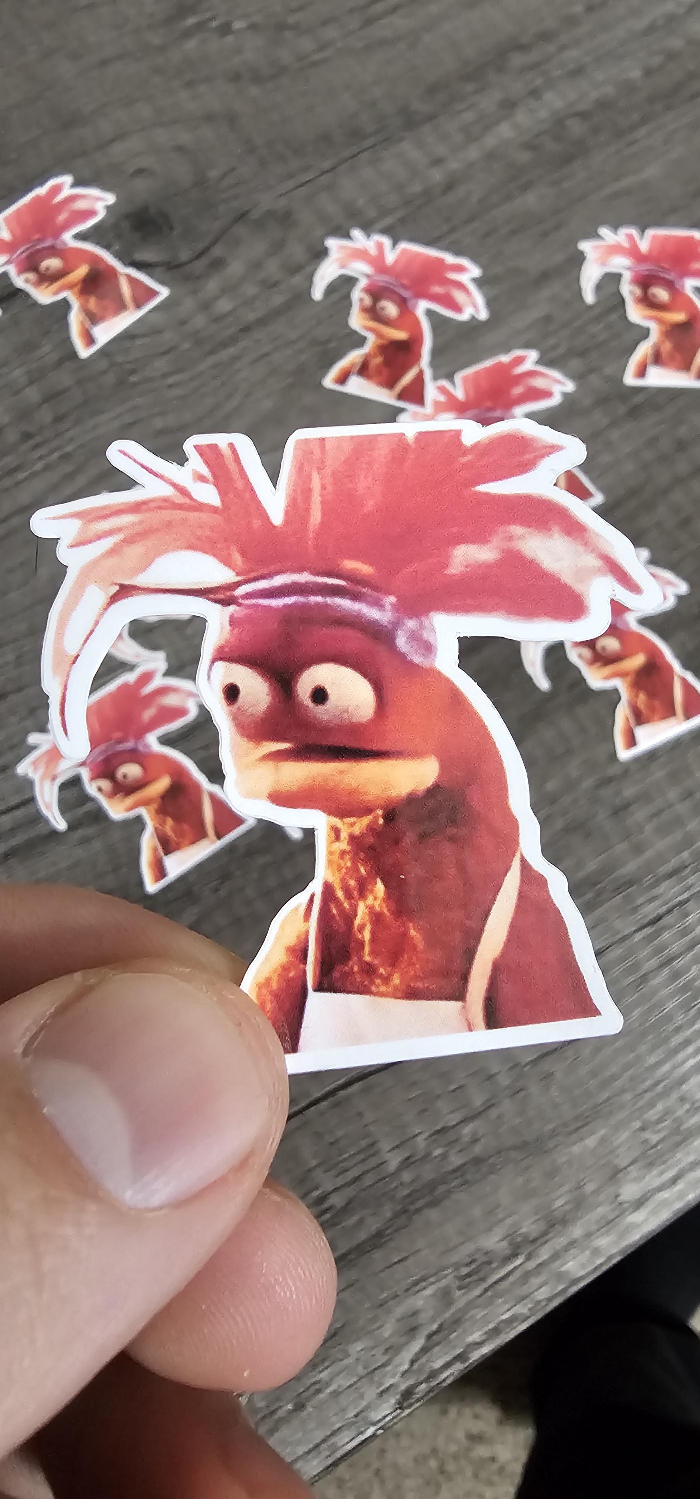 Pepe the King Prawn Meme, Funny Sticker, Vinyl Sticker, Laptop Sticker ...