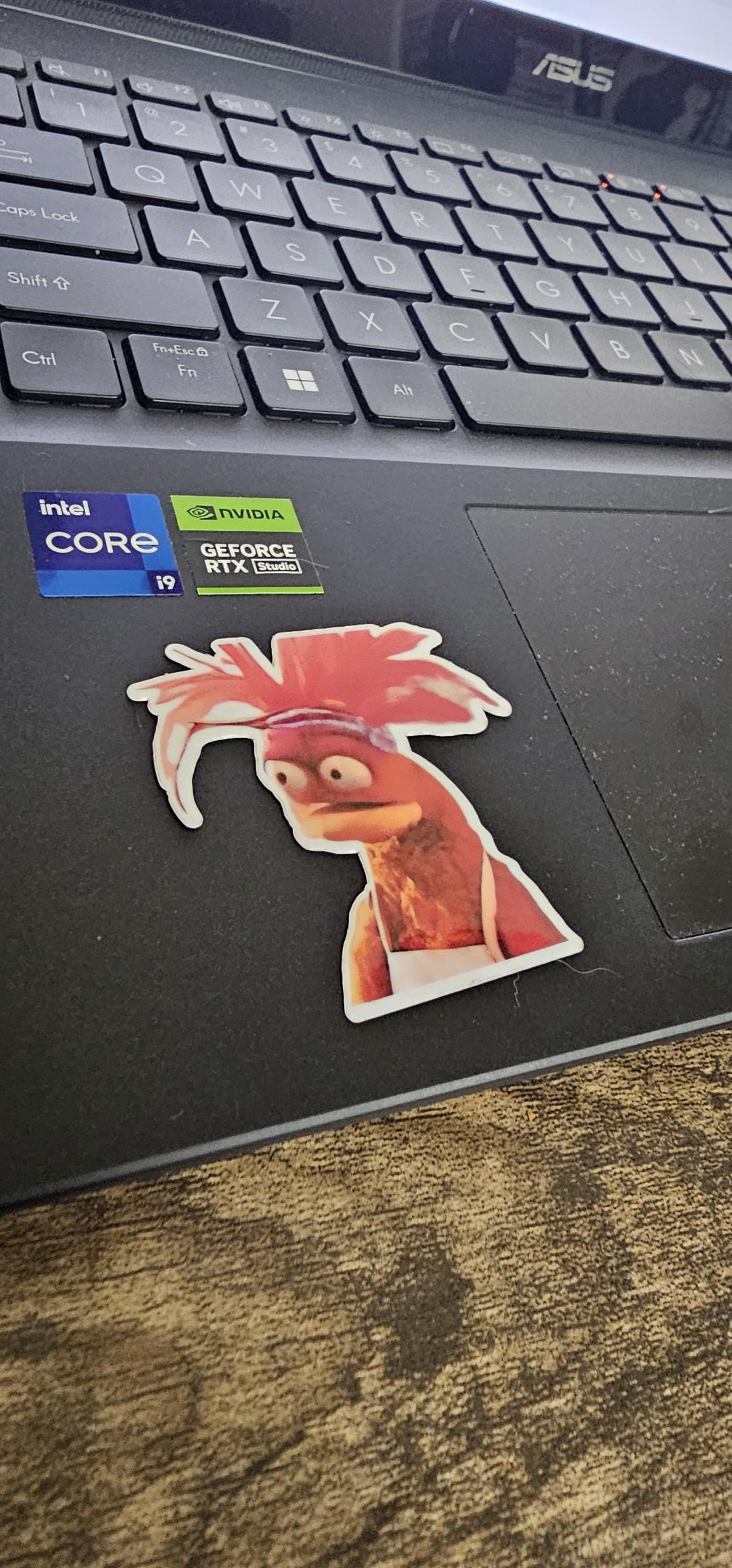 Pepe the King Prawn Meme, Funny Sticker, Vinyl Sticker, Laptop Sticker ...