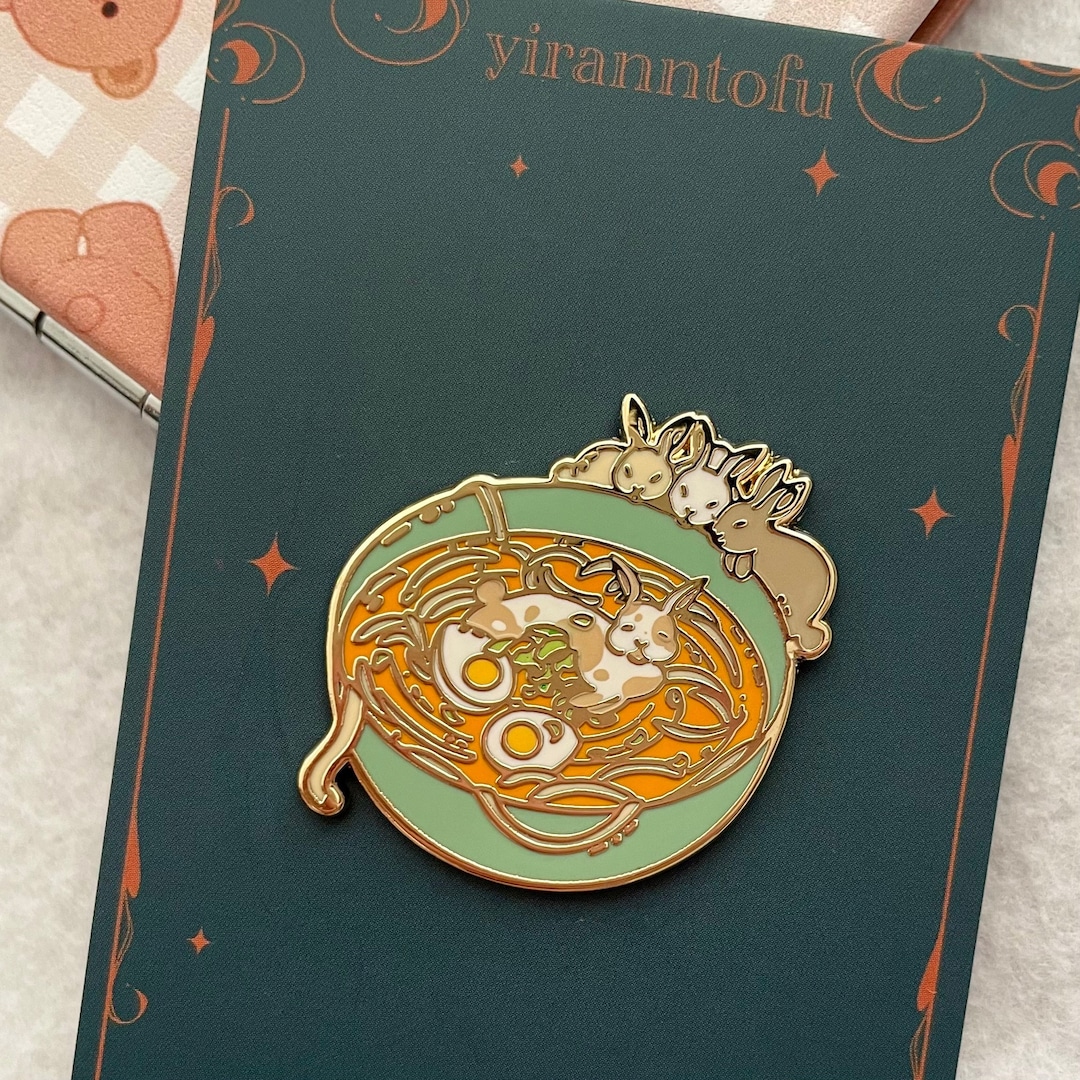 Bunny Udon Cute Hard Enamel Pin, Rabbit Enamel Pin - Etsy Australia