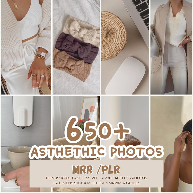 Faceless Aesthetic Lifestyle Stock Photo Bundle With MRR/PLR Rights ...