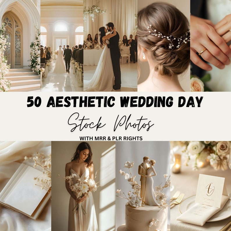 50 Aesthetic Wedding Stock Photos, Faceless Images (MRR & PLR) - Etsy