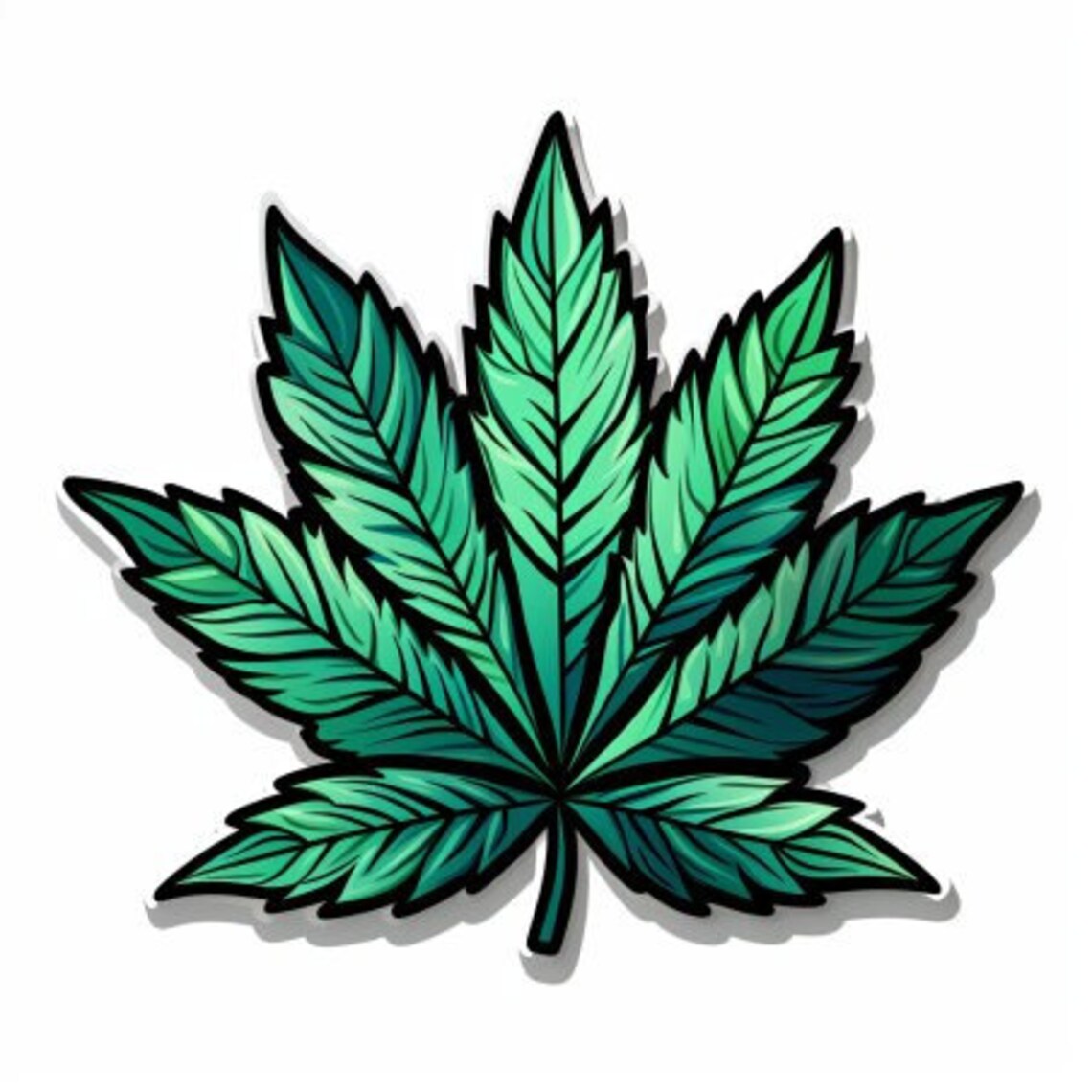 Pot Leaf Sticker - Etsy