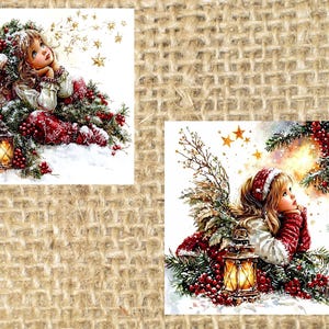Christmas Fairy Cute Christmas Angle , Printable 20 JPG Image, Cherub ...