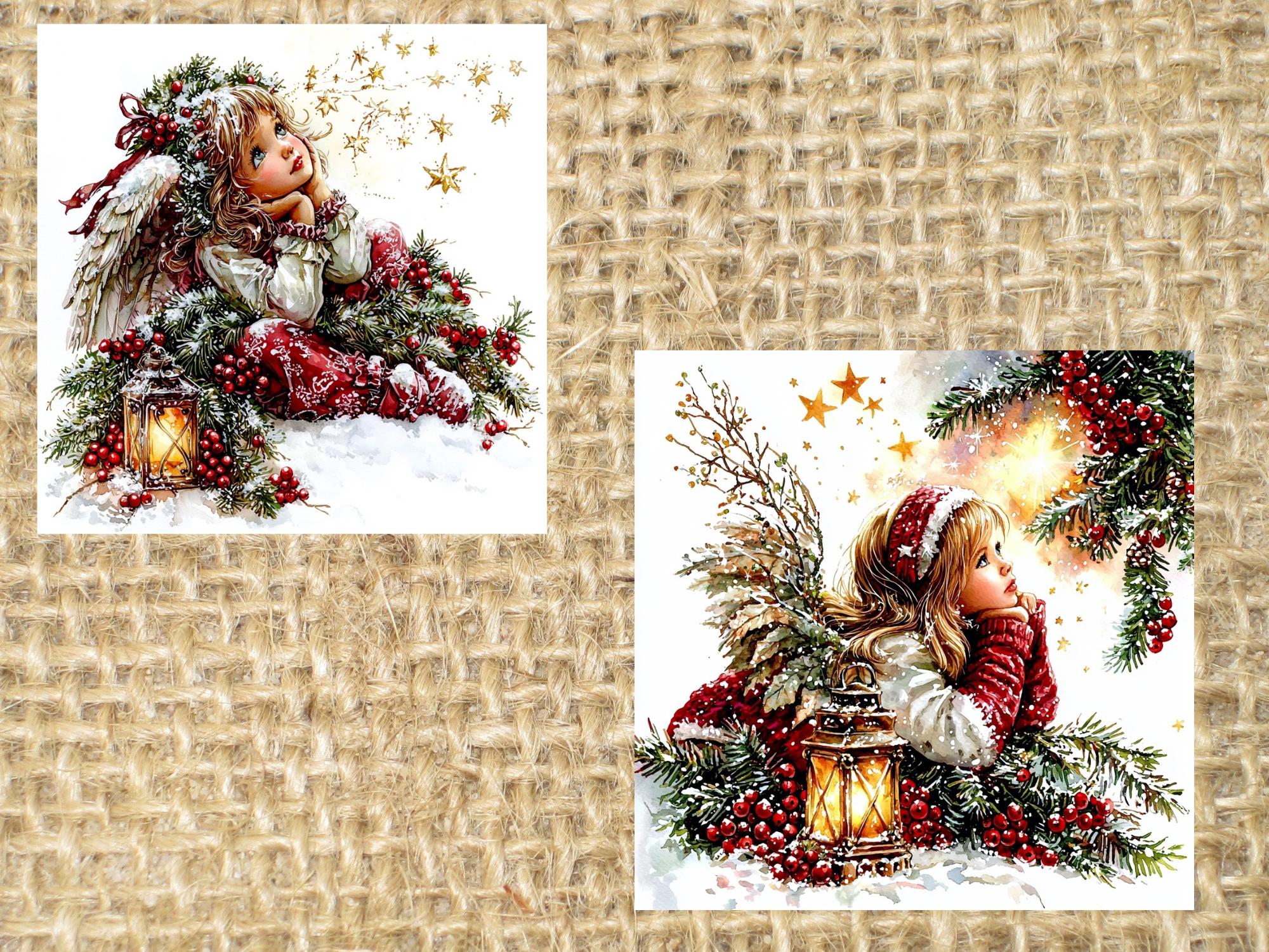 Christmas Fairy Cute Christmas Angle , Printable 20 JPG Image, Cherub ...