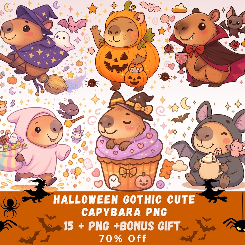 Halloween Capybara - Etsy