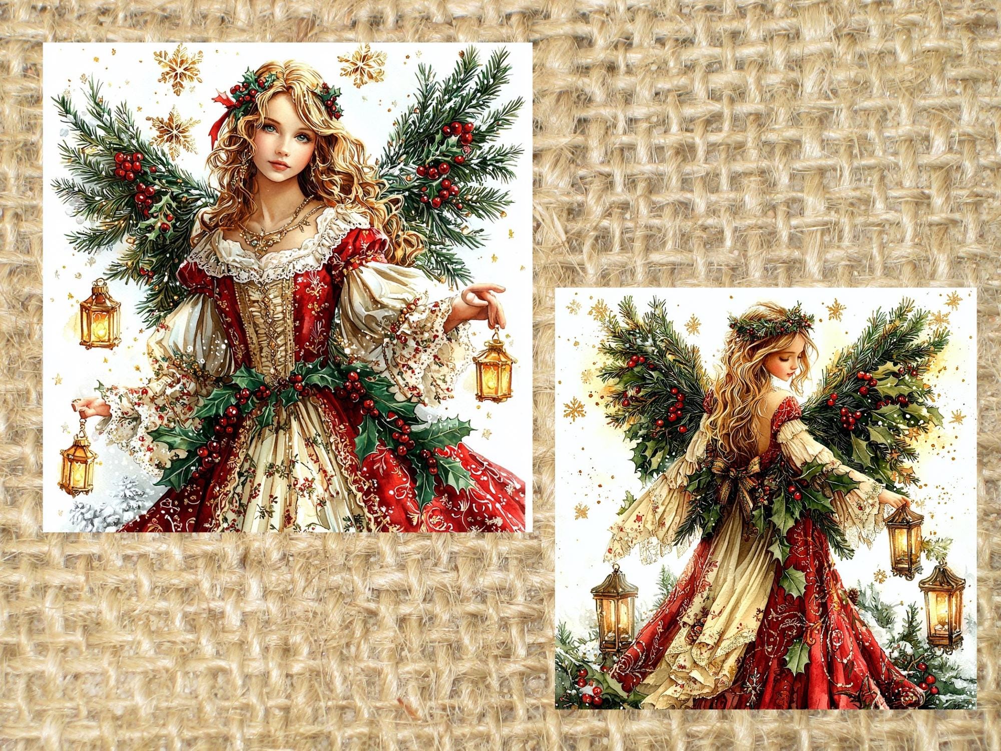 Watercolour Beautiful Christmas Angel Graphics Christmas Clipart ...