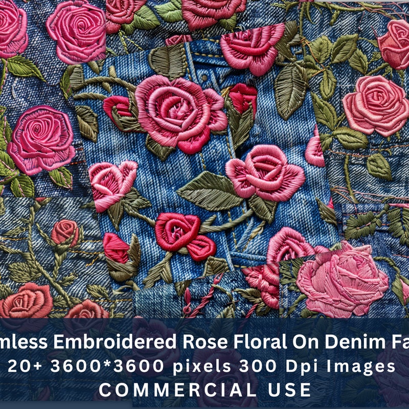 Denim Fabric Flowers - Etsy