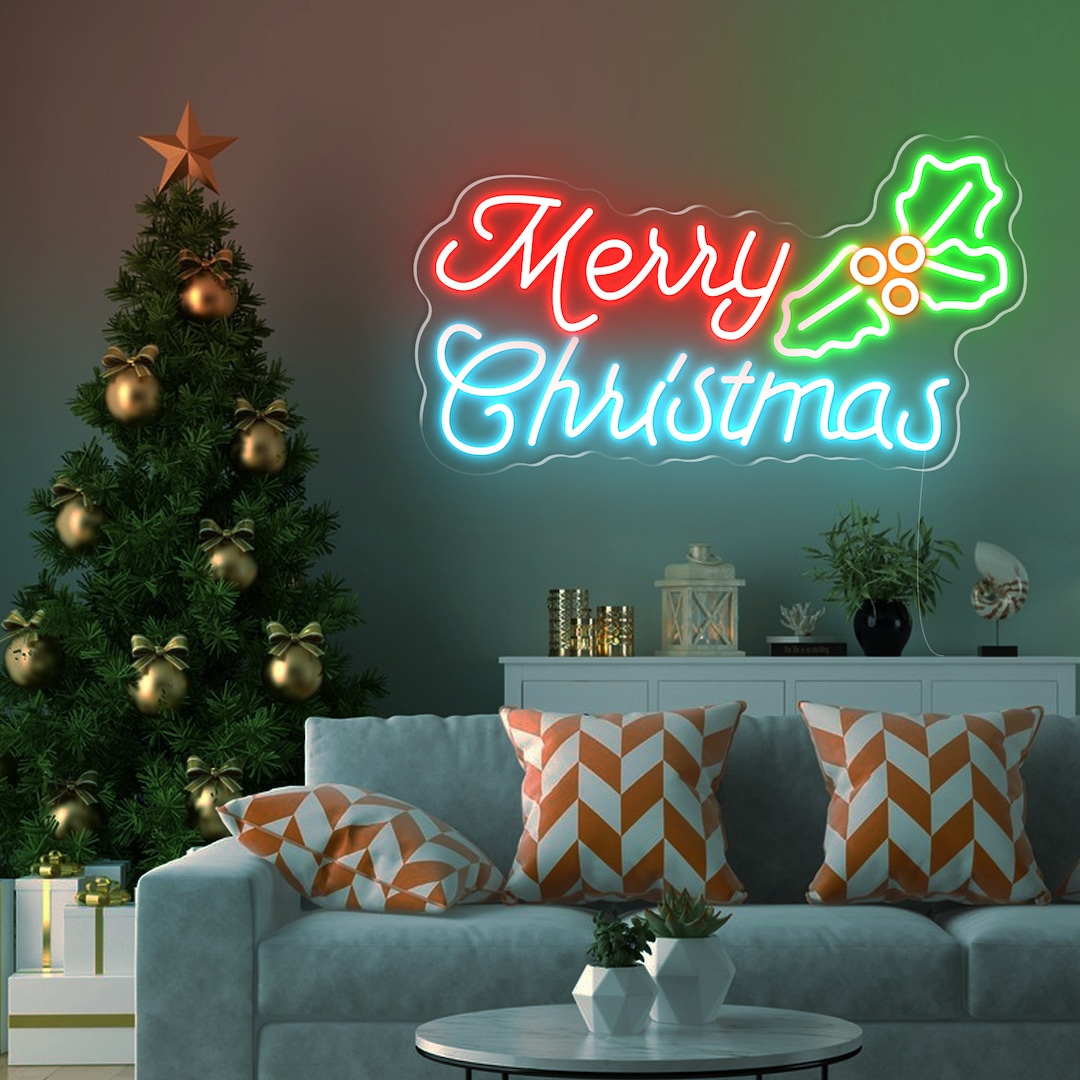 Christmas Custom Neon Sign Personalised Led Neon Light Sign - Etsy