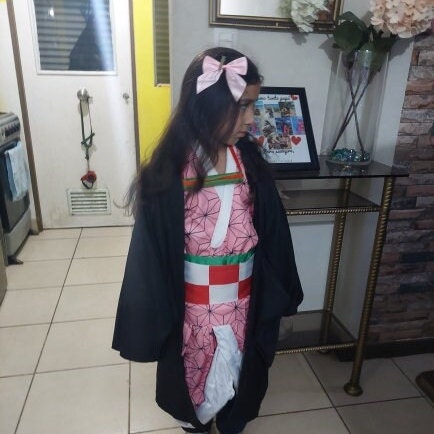 Nezuko Cosplay, Complete Demon Slayer Cloak, Full Anime Kimono Costume ...