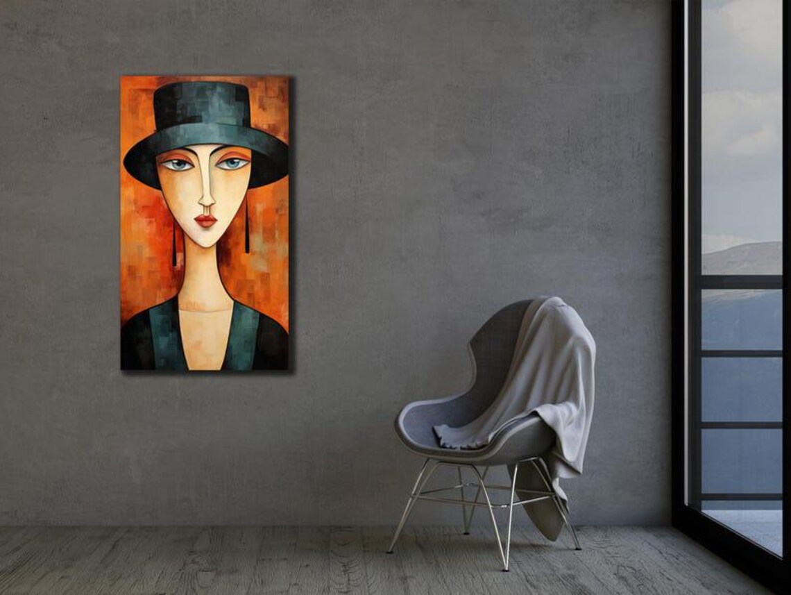 Abstract Minimalist Living Room Decor, Original Large Abstract Painting ...