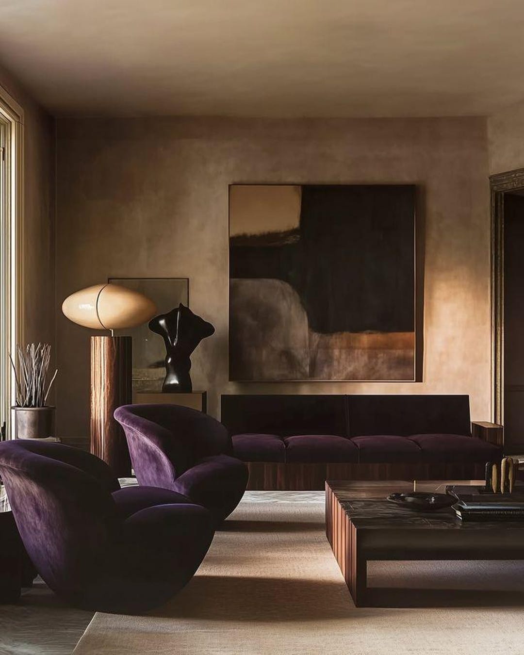 Abstract Minimalist Living Room Decor, Original Large Abstract Painting ...