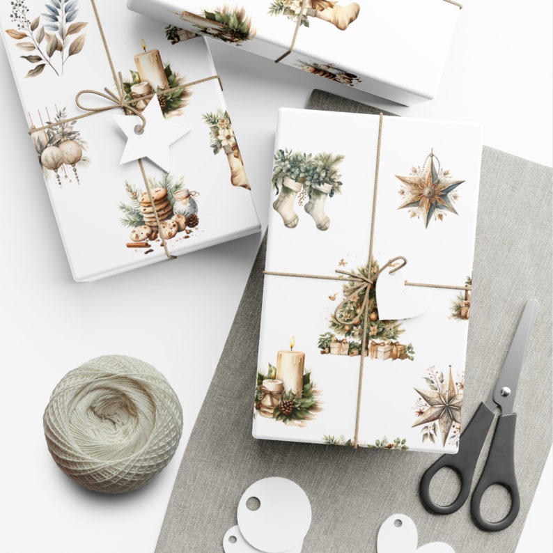 50 Christmas Clipart Bundle, Cozy Christmas, Neutral Color, Holiday ...