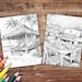 120 4 Seasons Bundle Coloring Book, Grayscale Winter Spring Summer ...