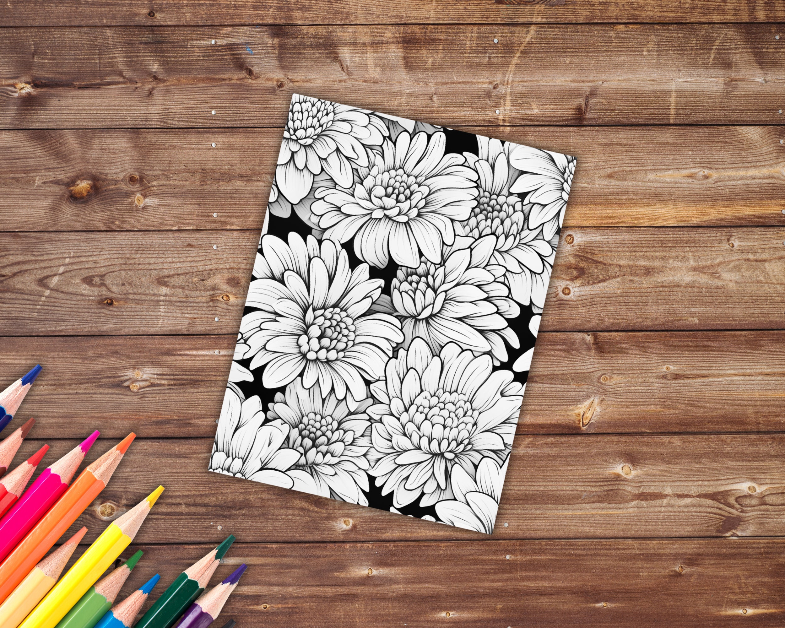 20 Seamless Flower Patterns Coloring Book, Printable Floral Coloring ...
