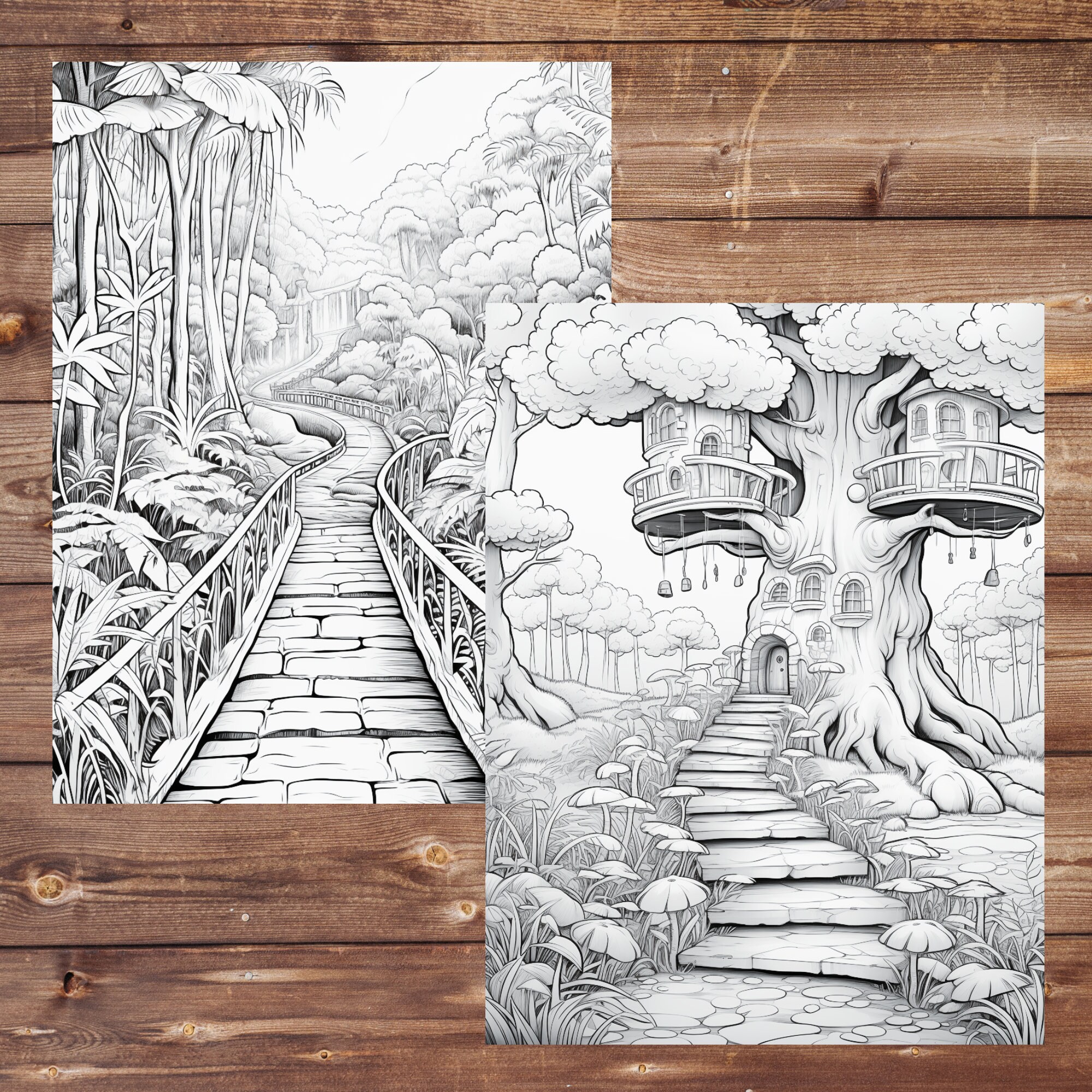 31 Magical Forest Coloring Book, Enchanted Forest, Secret Garden ...