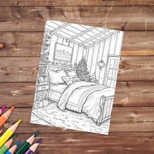 30 Christmas Time Coloring Book, Grayscale Christmas Inside Coloring ...