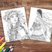40 Native American Women Coloring Book, Grayscale Fantasy Beautiful ...