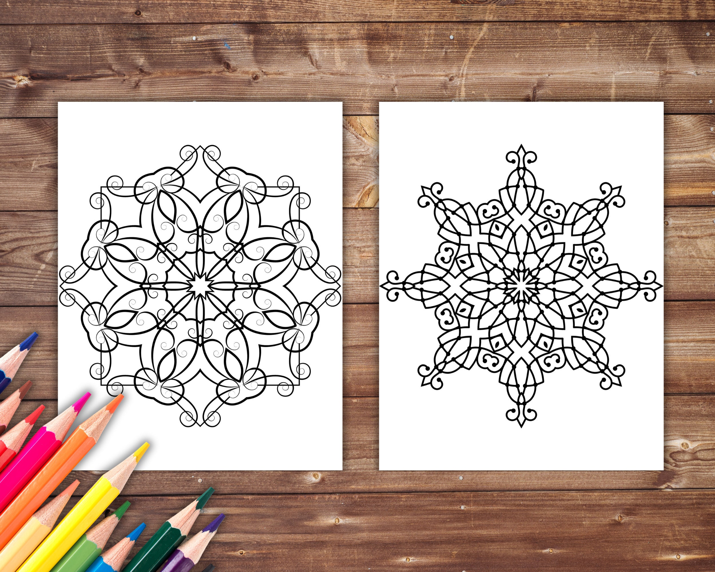 20 Zen Mandalas Coloring Book, Printable Mandala Coloring for Stress ...