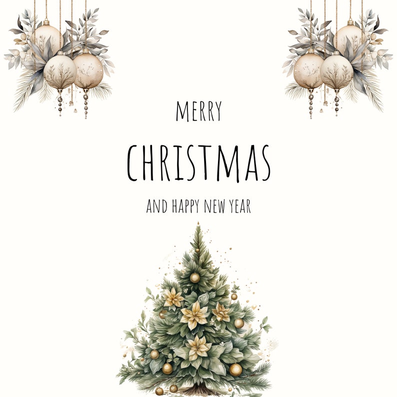 50 Christmas Clipart Bundle, Cozy Christmas, Neutral Color, Holiday ...