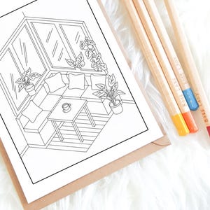 30 Cute Coffee Shop Corners Coloring Book, Easy Cozy Cafe Moments ...