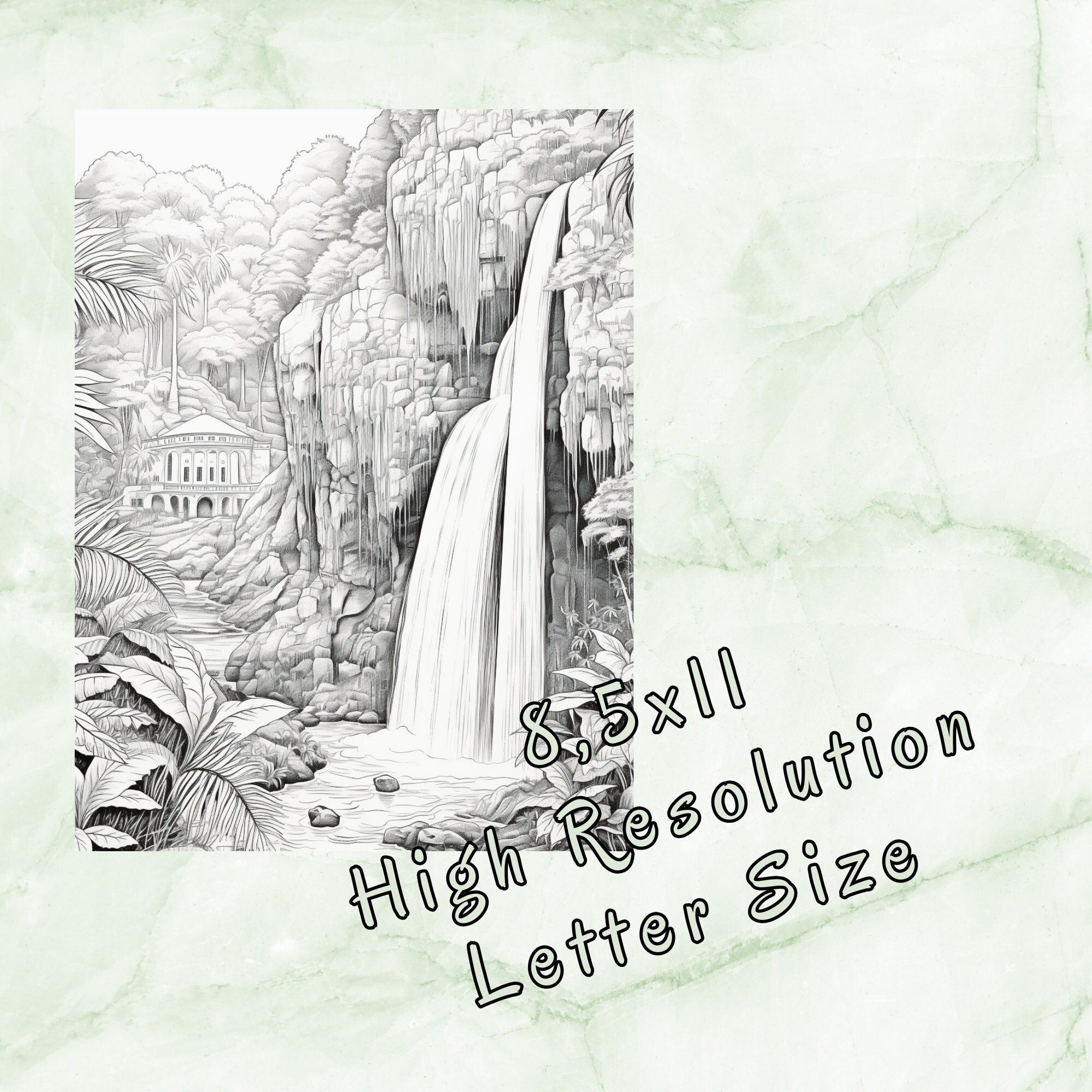 30 Bali Coloring Book, Grayscale Travel Destinations Coloring for ...