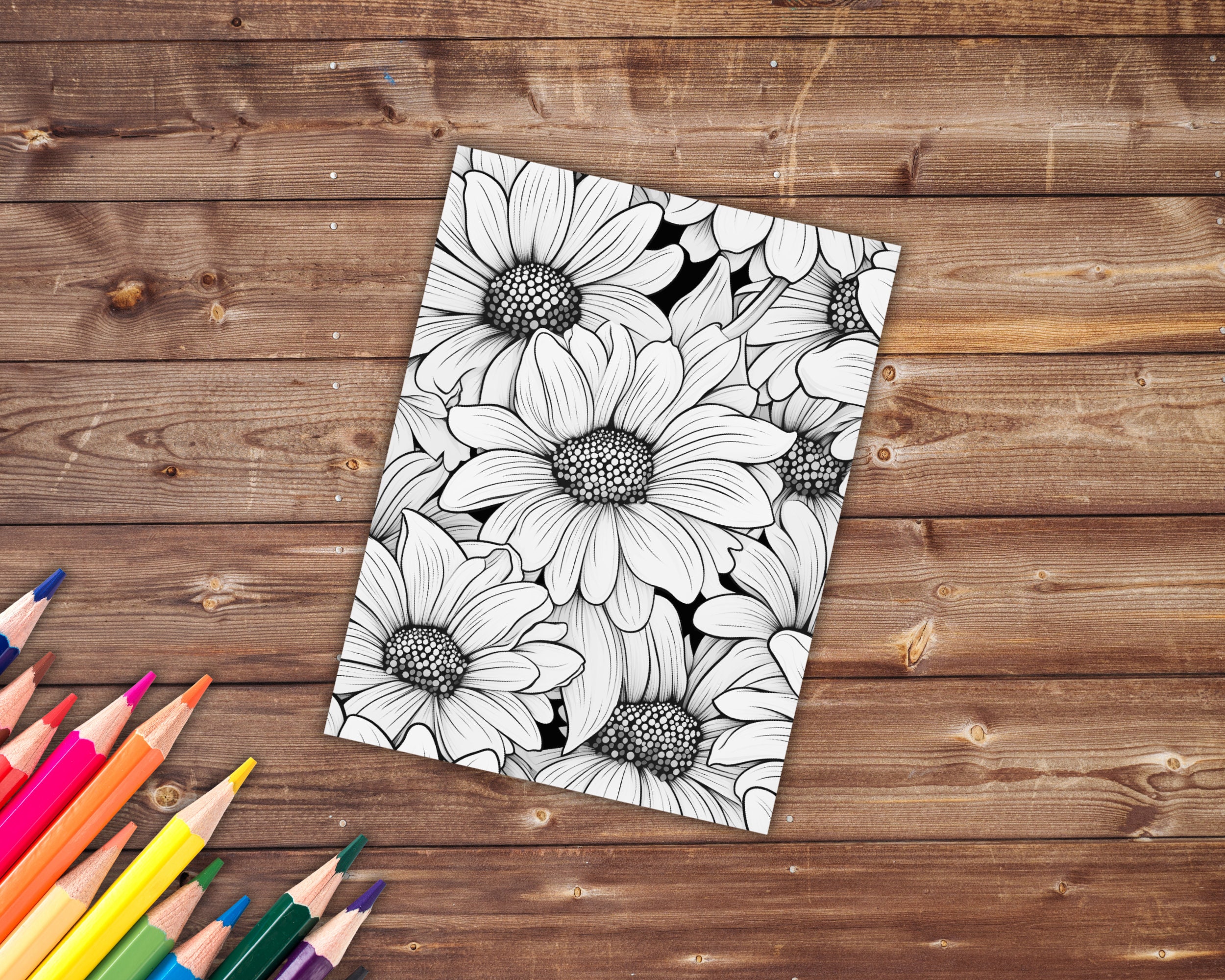 20 Seamless Flower Patterns Coloring Book, Printable Floral Coloring ...