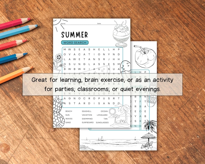 4 Colorable Seasons Word Search Puzzle, Printable Season Puzzle, Easy ...