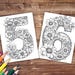 86 Alphabet and Numbers Coloring Book, Grayscale Letters Coloring Pages ...