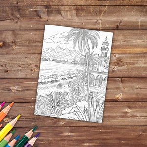 30 Ancient Egypt Coloring Book, Grayscale Pyramids Coloring Pages for ...