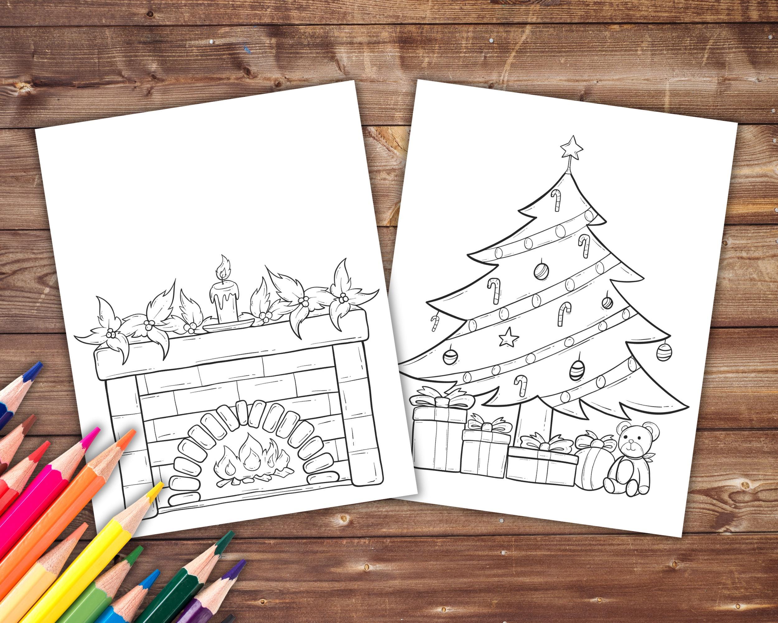 30 Christmas Coloring Book, Christmas Coloring Pages for Kids ...