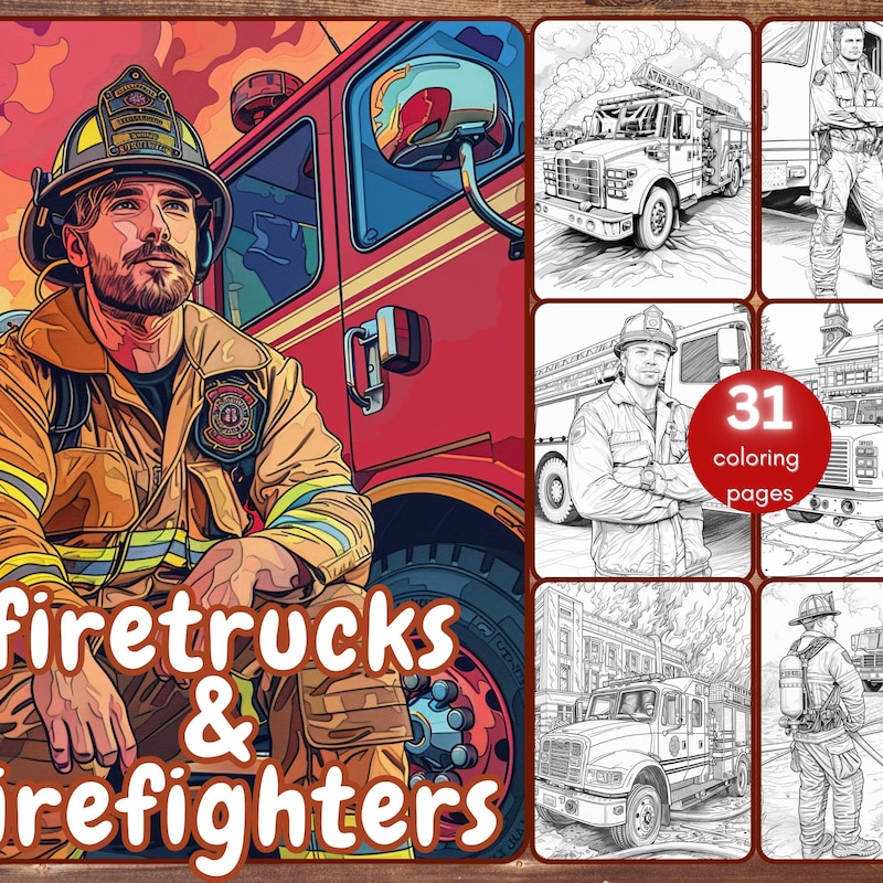Fire Truck Book Art - Etsy
