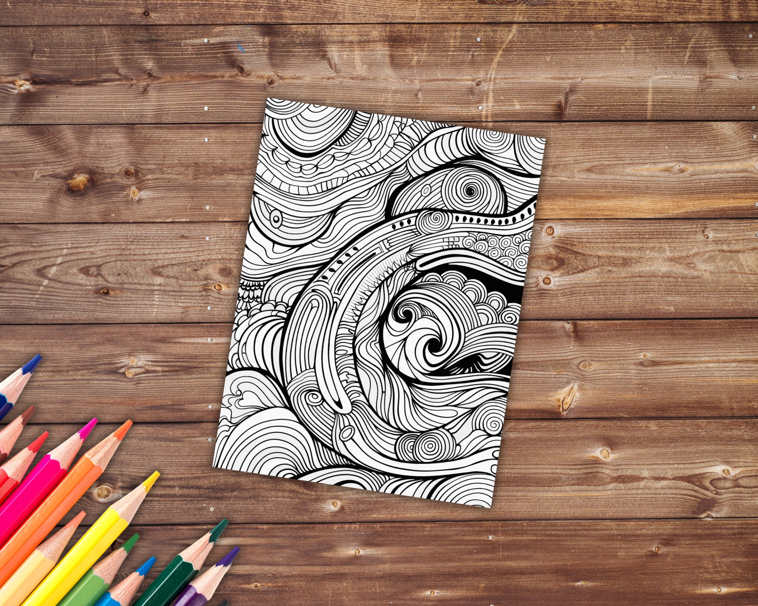 34 Spiral Patterns Coloring Book, Relaxing Patterns for Stress Relief ...