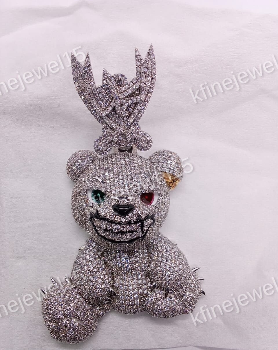 Angry Bear Cartoon Pendant,custom Made Hip Hop Pendants,personalized ...