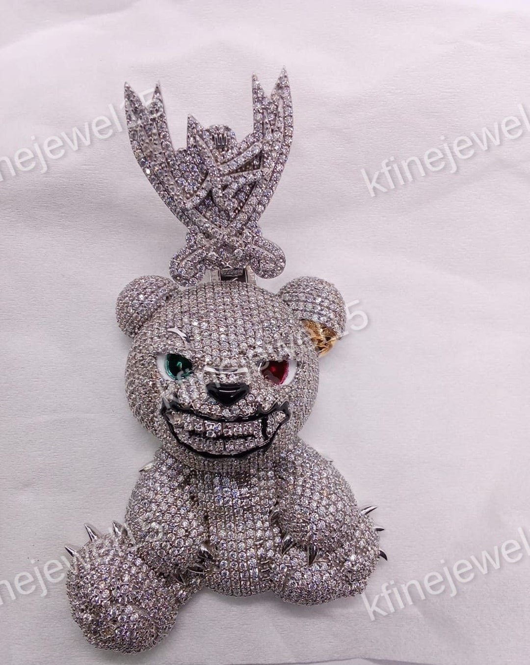 Angry Bear Cartoon Pendant,custom Made Hip Hop Pendants,personalized ...