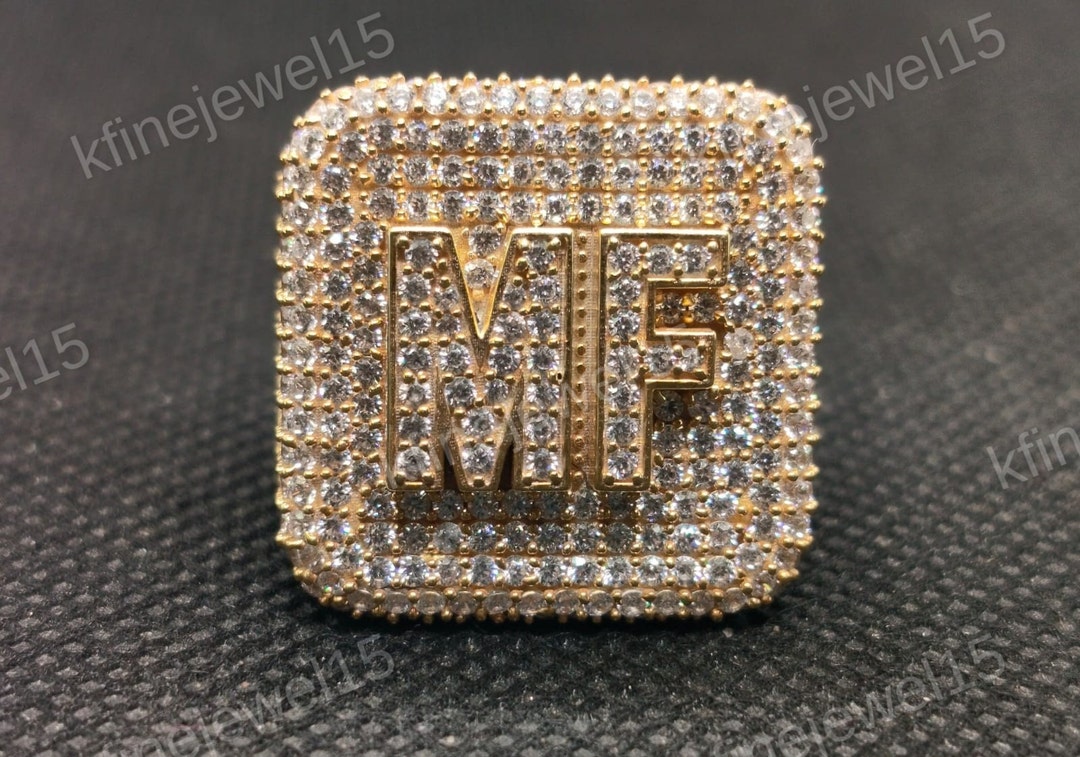 Customize Men's Letter Ring, Custom Name Number Ring , Hip Hop Ring ...