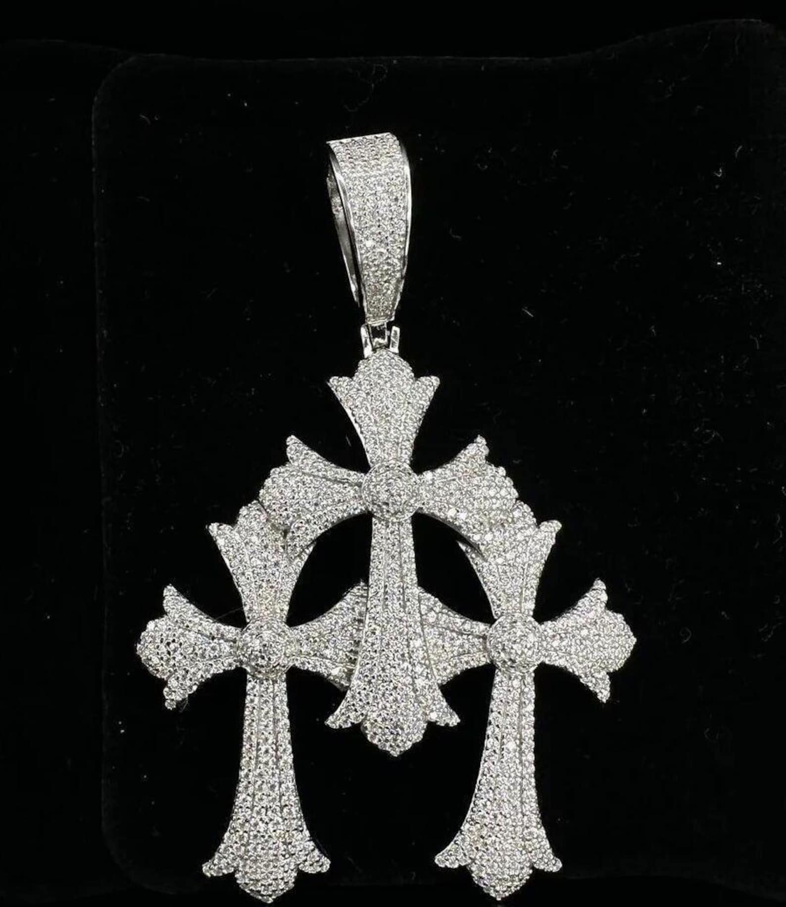 Triple Cross Pendant,screw Triple Cross Charm Pendant,jesus Crucifix ...