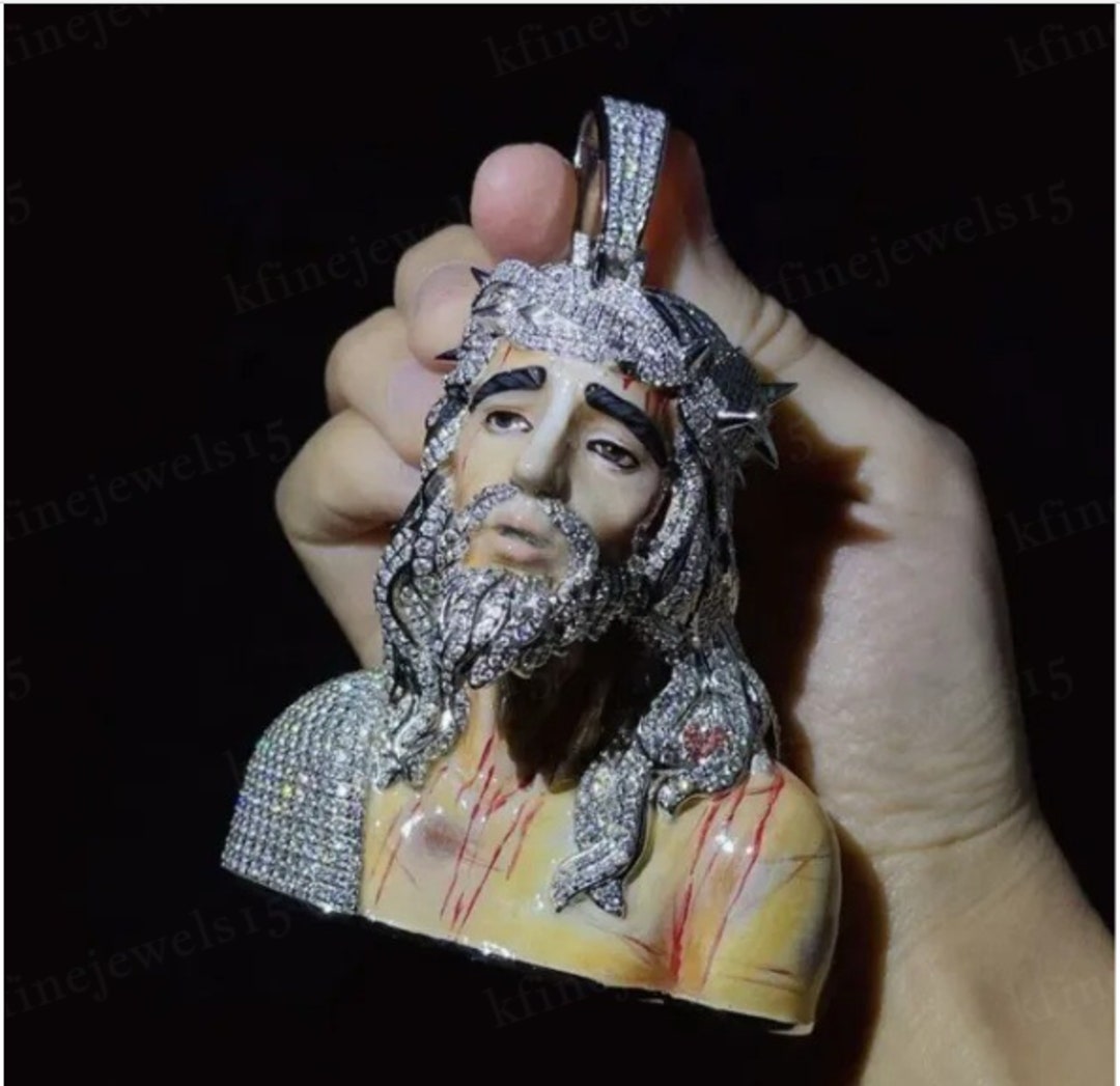 Customize Hip Hop Jesus Face Pendant for Men, Jesus Faced Pendant, Iced ...
