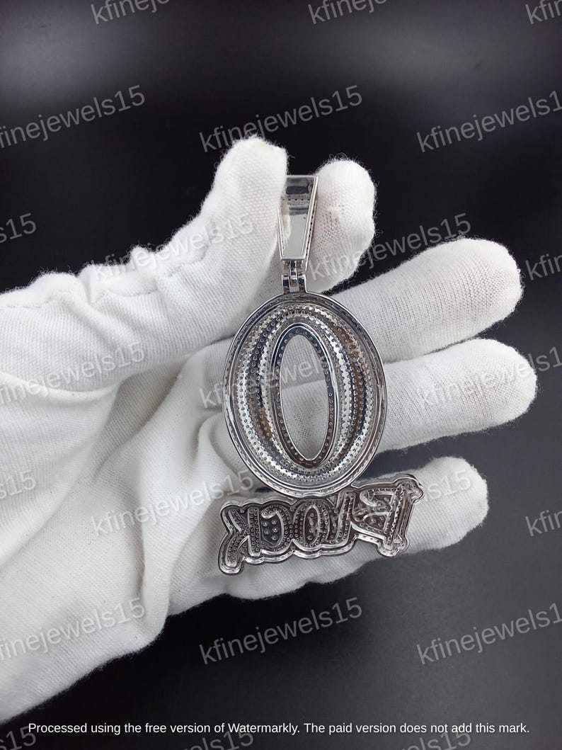 Men's Customize O Block Name Pendant, Hip Hop Custom Letter Pendant ...