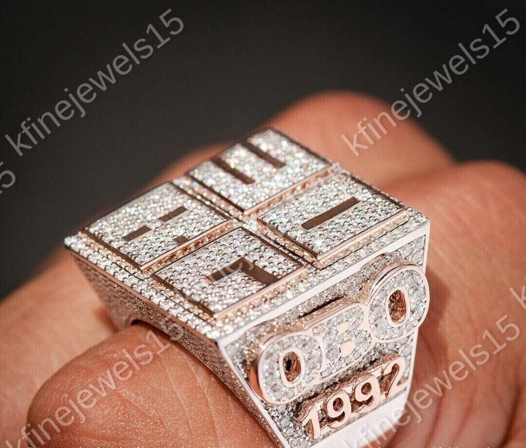Men's Custom Ring, Hip Hop Style Ring, Rapper Ring, Personalized Ring ...