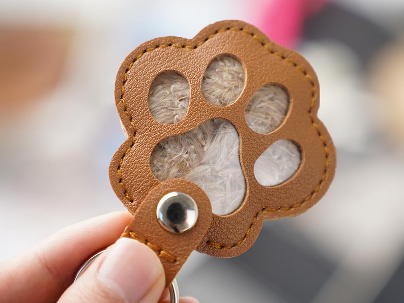 Pet Fur Memorial Keychain-personalized Pet Hair Keepsake Key Ring ...