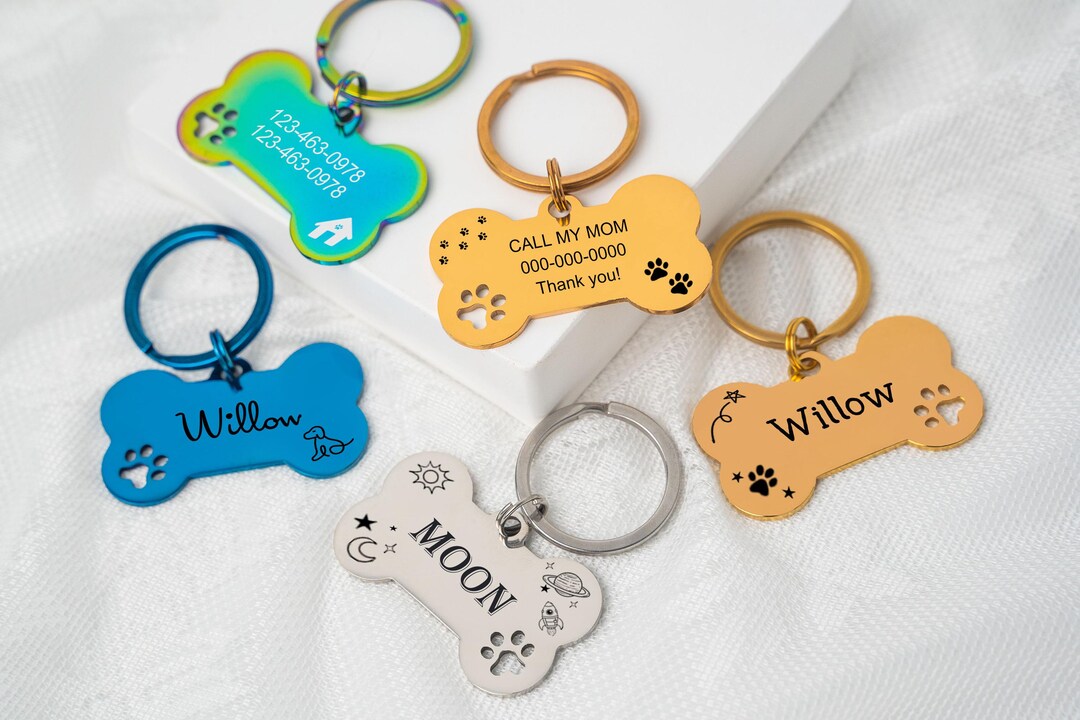 Customized Stainless Steel Pet ID Tag,custom Engraved Dog Name Tag,dog ...