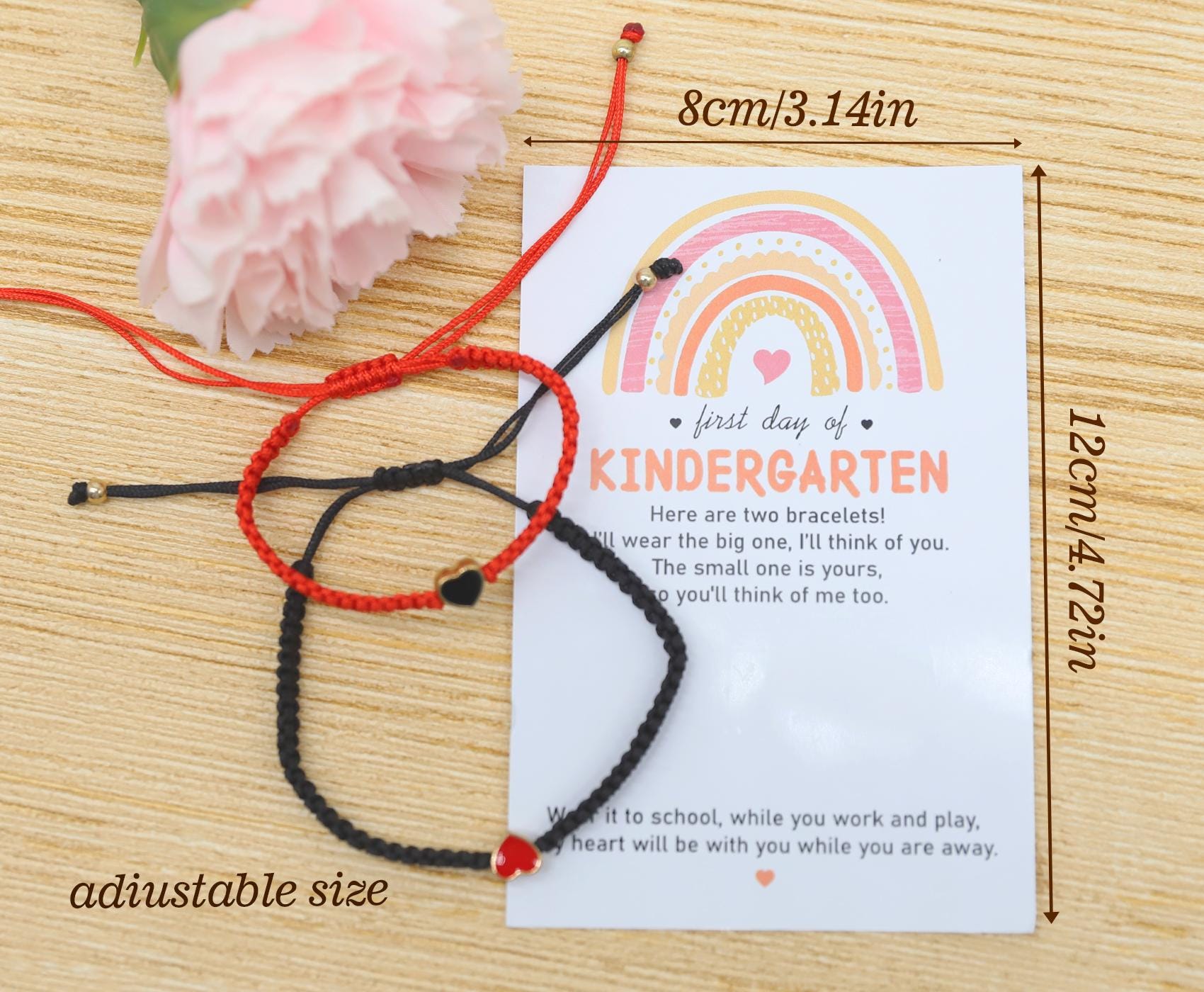 Family Bond Bracelet–custom Heart Bracelets for First Day of School ...