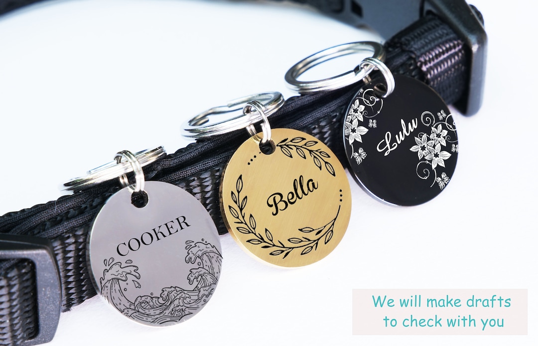 Dog Tags for Dogs, Personalized Custom Dog Tags, Dog Name Tags, Cat ID ...