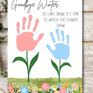 First Day of Spring Handprint Printable Hello Spring Craft Instant ...