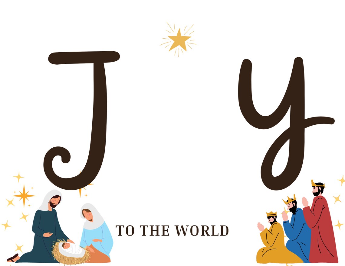 Christmas Nativity Joy to the World Handprint Printable Handprint ...