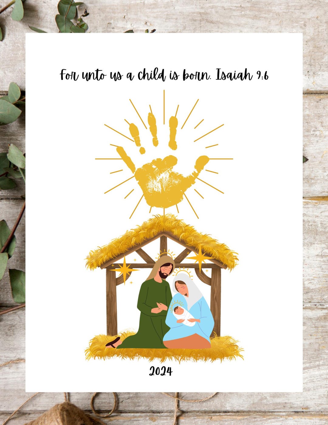 Christmas Nativity Handprint Craft Printable Handprint Template ...